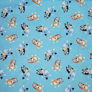 Disney Jr Bluey Cotton Quilt Fabric by the Yard - Etsy