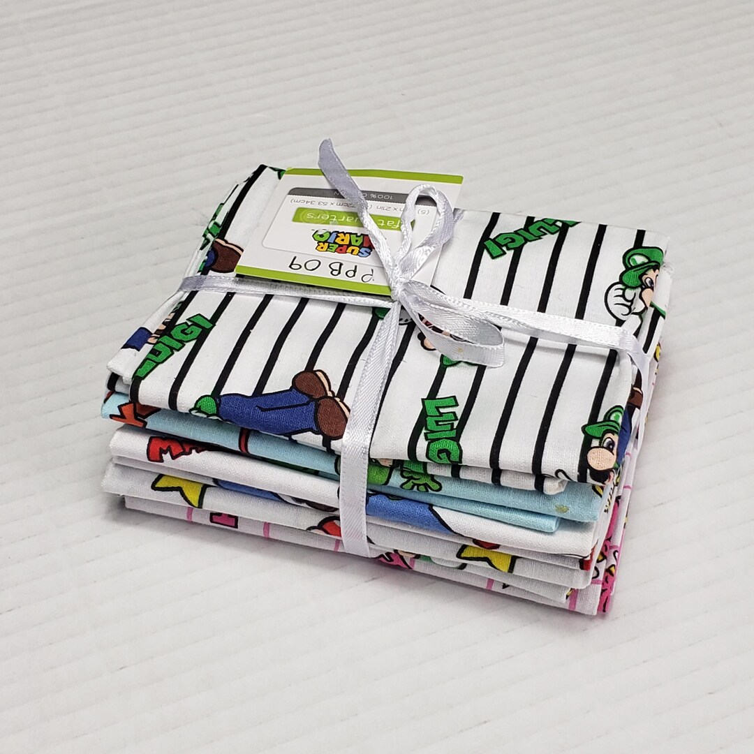 Super Mario FQ 5 Pc Bundle Cotton Fabric - Etsy