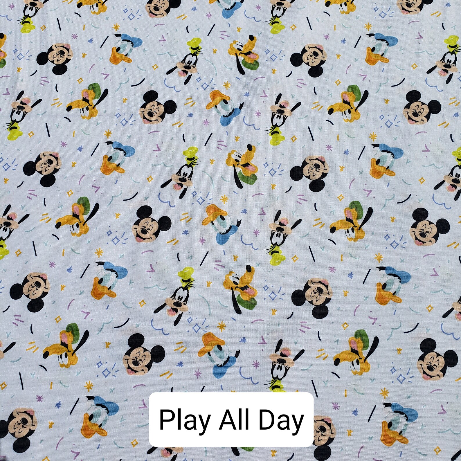 Disney Mickey Mouse Cotton Fabric by the Yard - Etsy