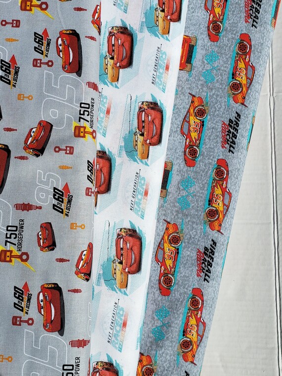 Disney Cars Cotton Fabric | Etsy