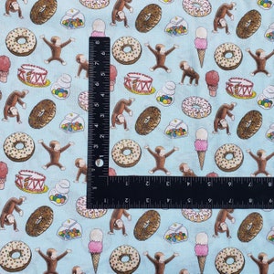 REMNANTS of Curious George Cotton Fabric - Etsy