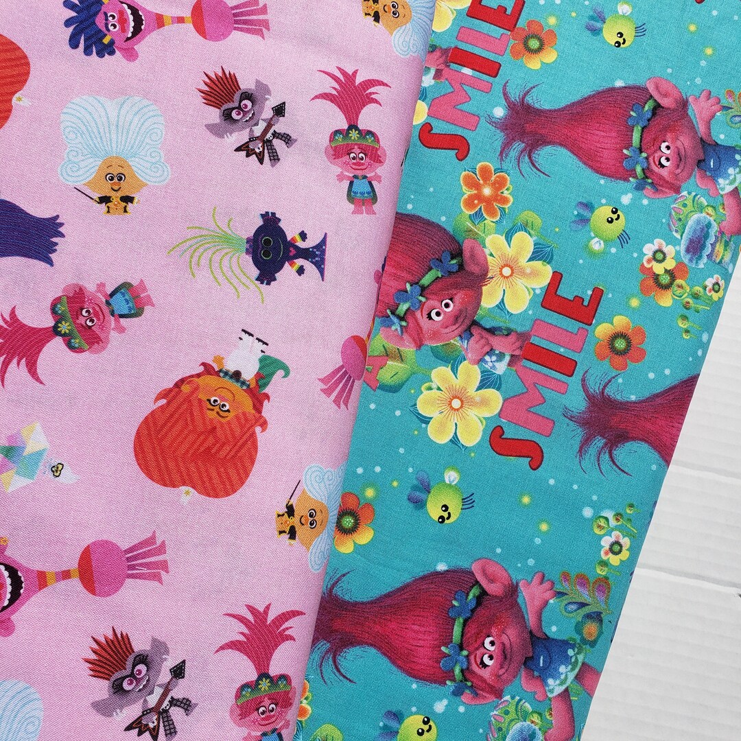 Trolls Cotton Fabric - Etsy