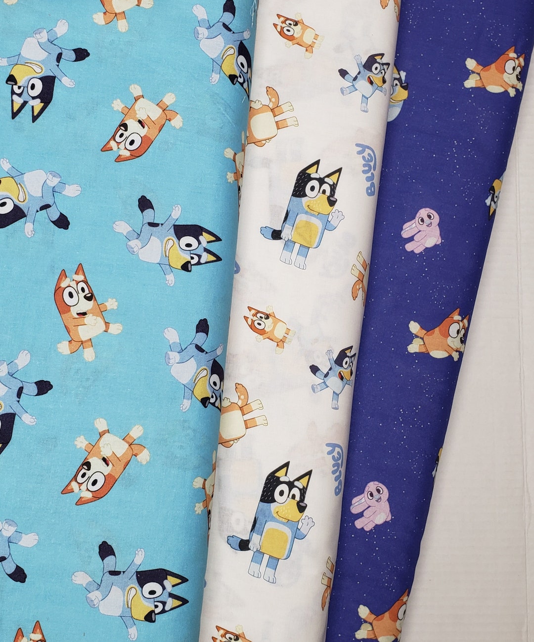 Disney Jr Bluey Cotton Quilt Fabric by the Yard - Etsy