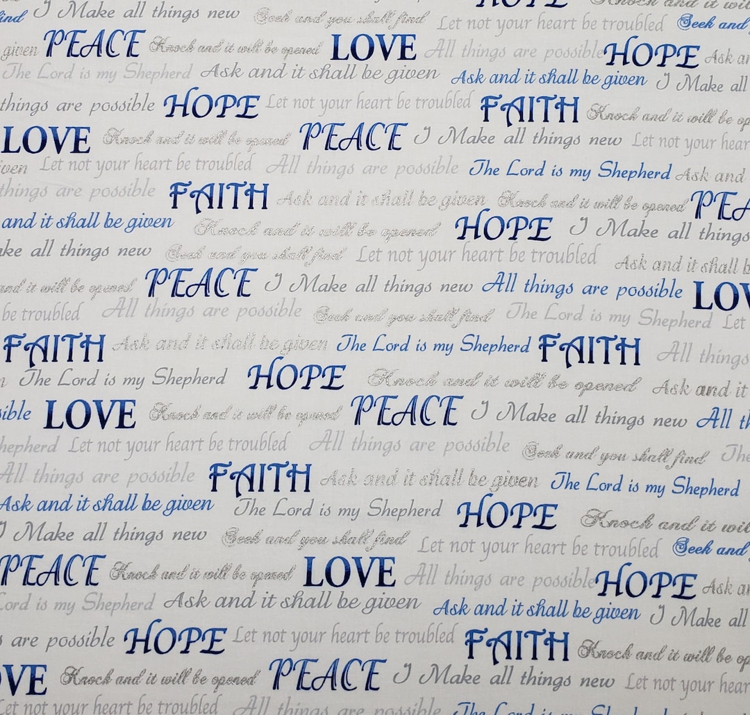 Bible Scripture Cotton Fabric - Etsy