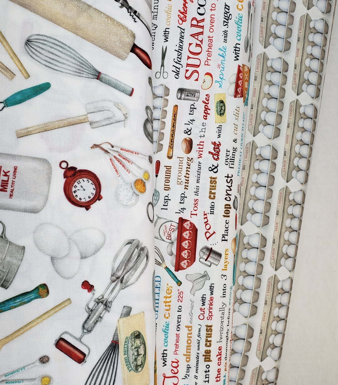 Kitchen Fabric, Kiss the Cook Cotton Fabric by Robert Kaufman - Etsy