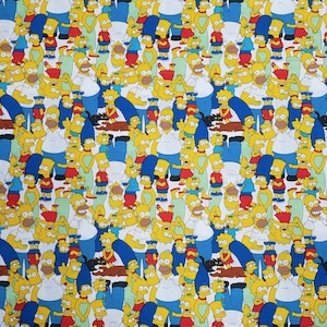 The Simpsons Cotton Quilt Fabric - Etsy