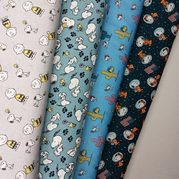 Snoopy Cotton Fabric - Etsy