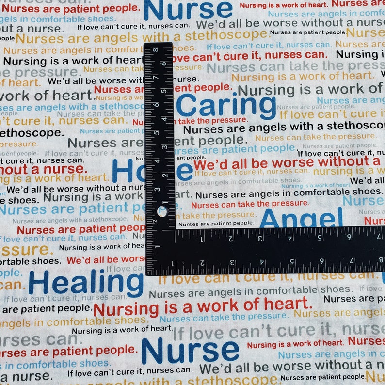 Calling All Nurses Cotton Fabric - Etsy