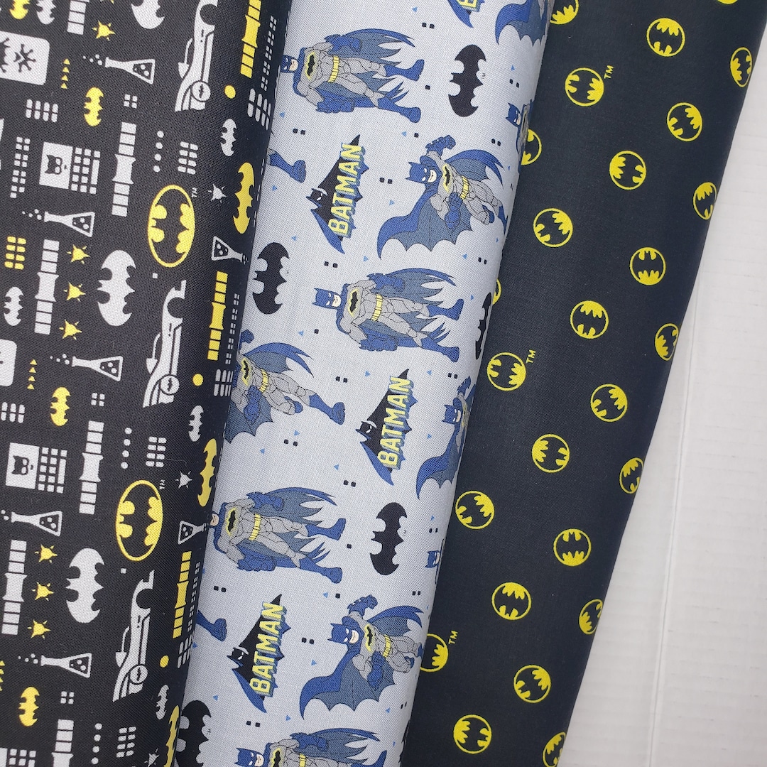 Comic Book Super Hero Batman Cotton Fabric - Etsy