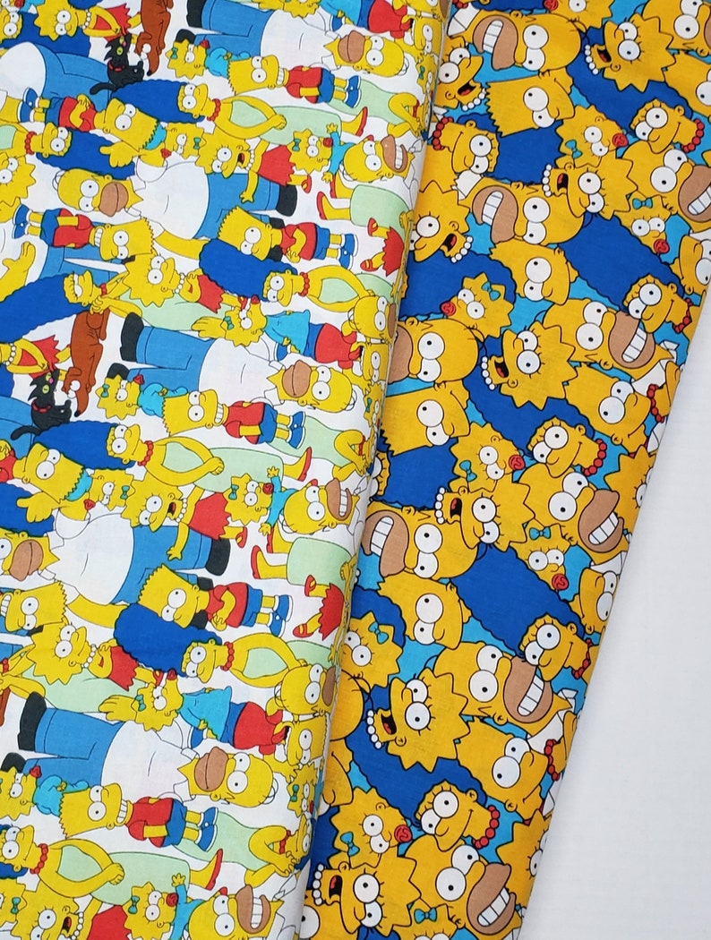 The Simpsons Cotton Quilt Fabric - Etsy