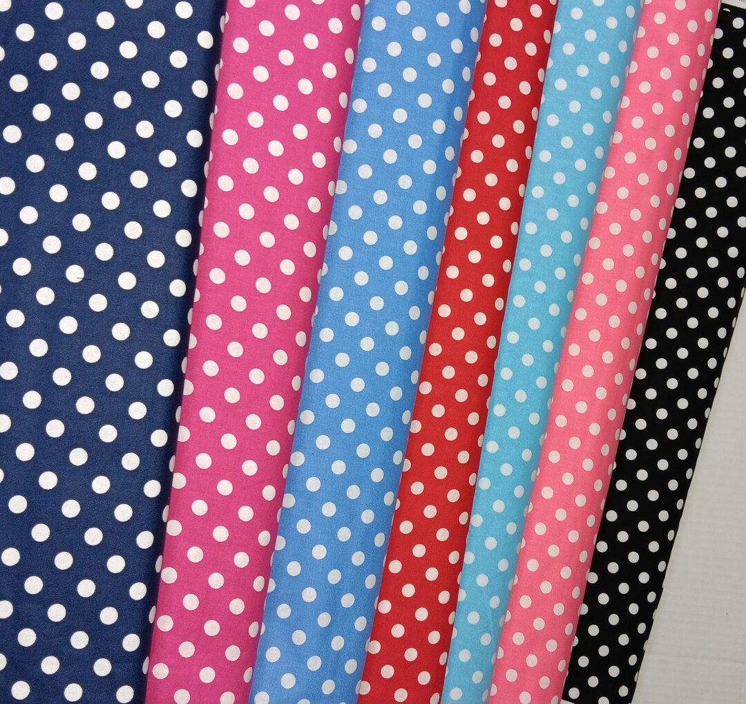 Polka Dot Cotton Fabric - Etsy