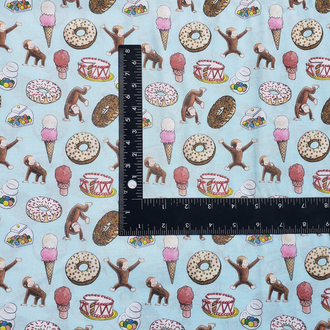 Curious George Cotton Fabric - Etsy