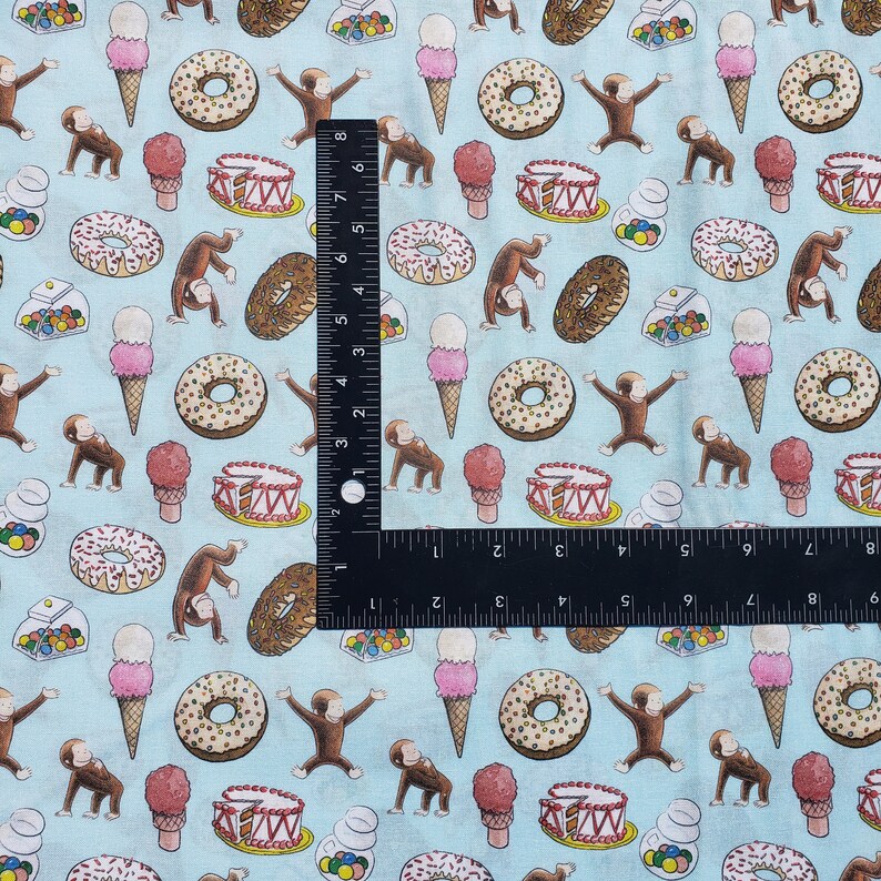 REMNANTS of Curious George Cotton Fabric - Etsy