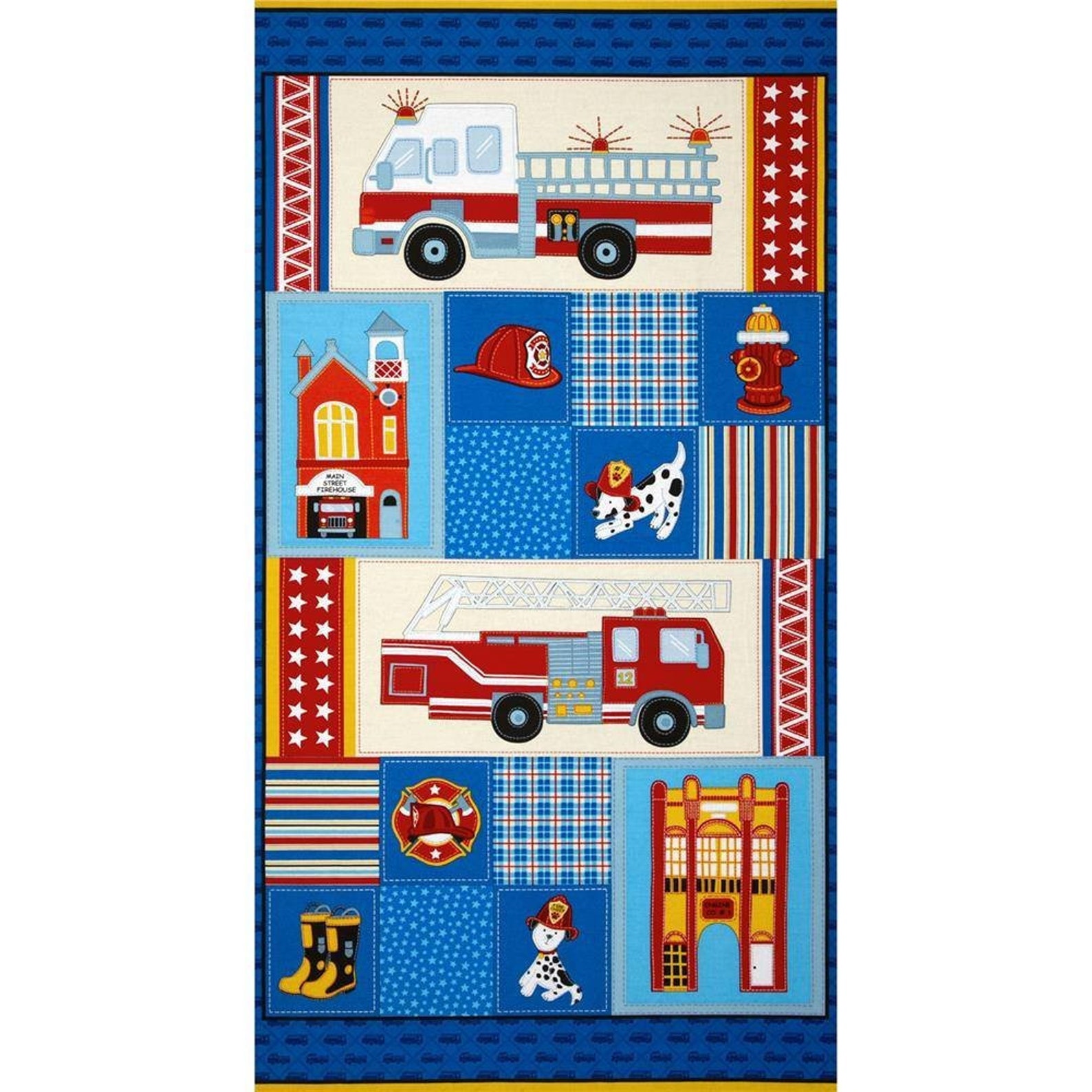 Fireman Fabric Firemen Fabric Firefighter Cotton Fabric - Etsy