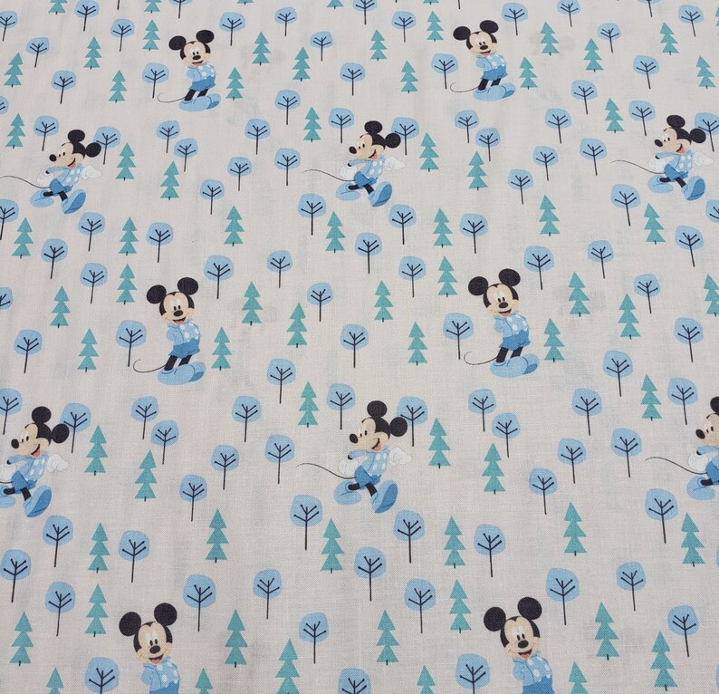 Disney Mickey Mouse Cotton Fabric - Etsy
