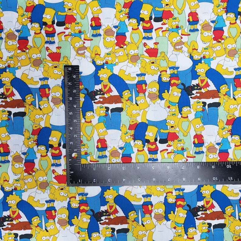The Simpsons Cotton Quilt Fabric - Etsy