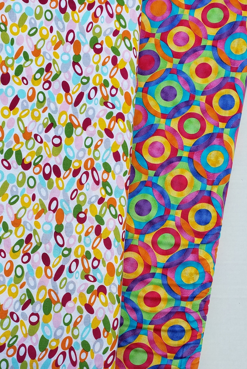 Geometric Shapes Cotton Fabric - Etsy