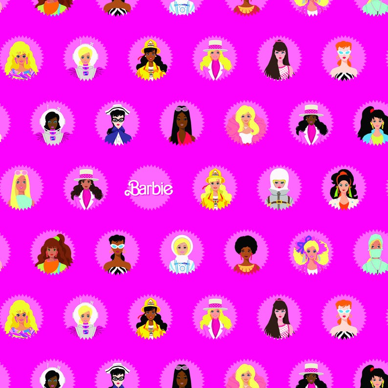 Barbie World Cotton Fabric - Etsy