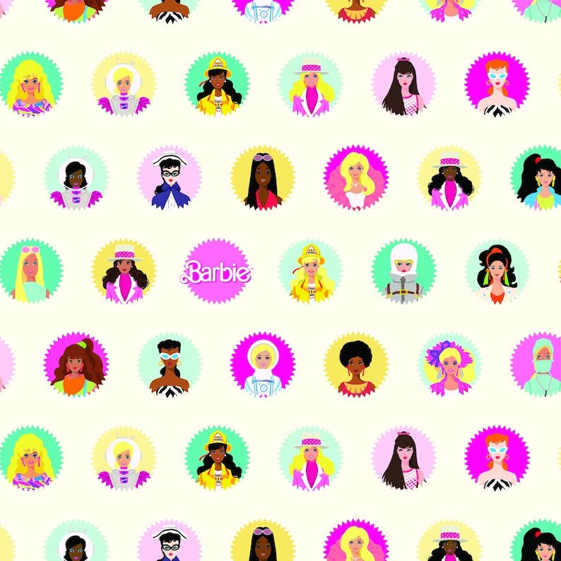 Barbie World Cotton Fabric - Etsy