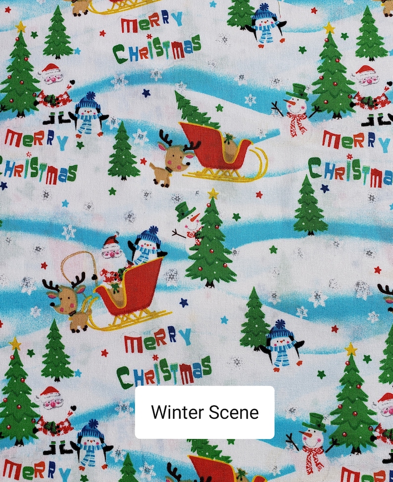 Christmas Cotton Fabric | Etsy