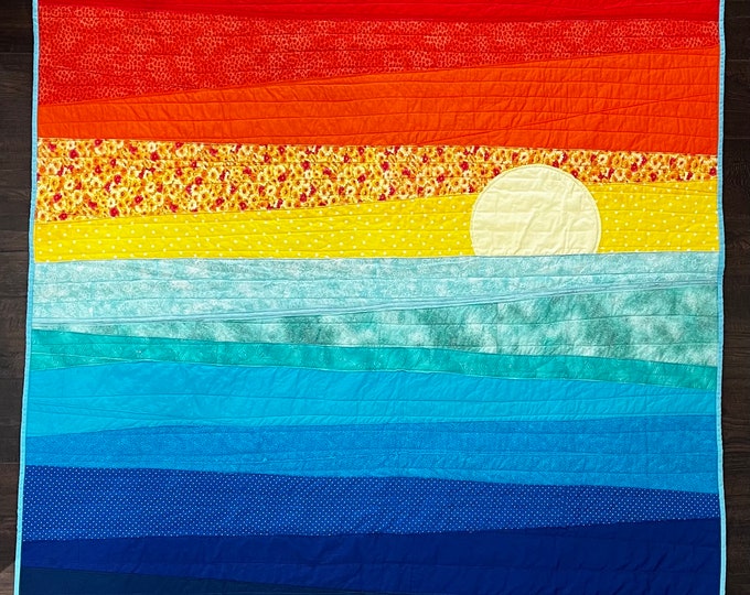 Handmade Ocean Sunset / Sunrise Quilt - Etsy