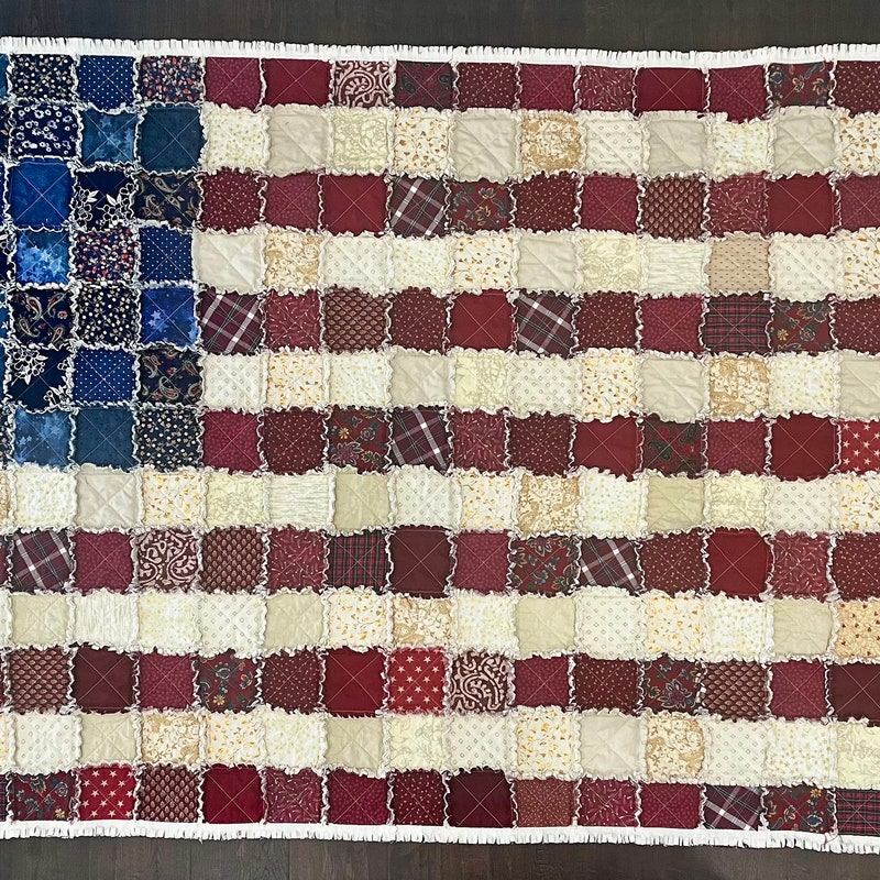 American Flag Quilt - Etsy