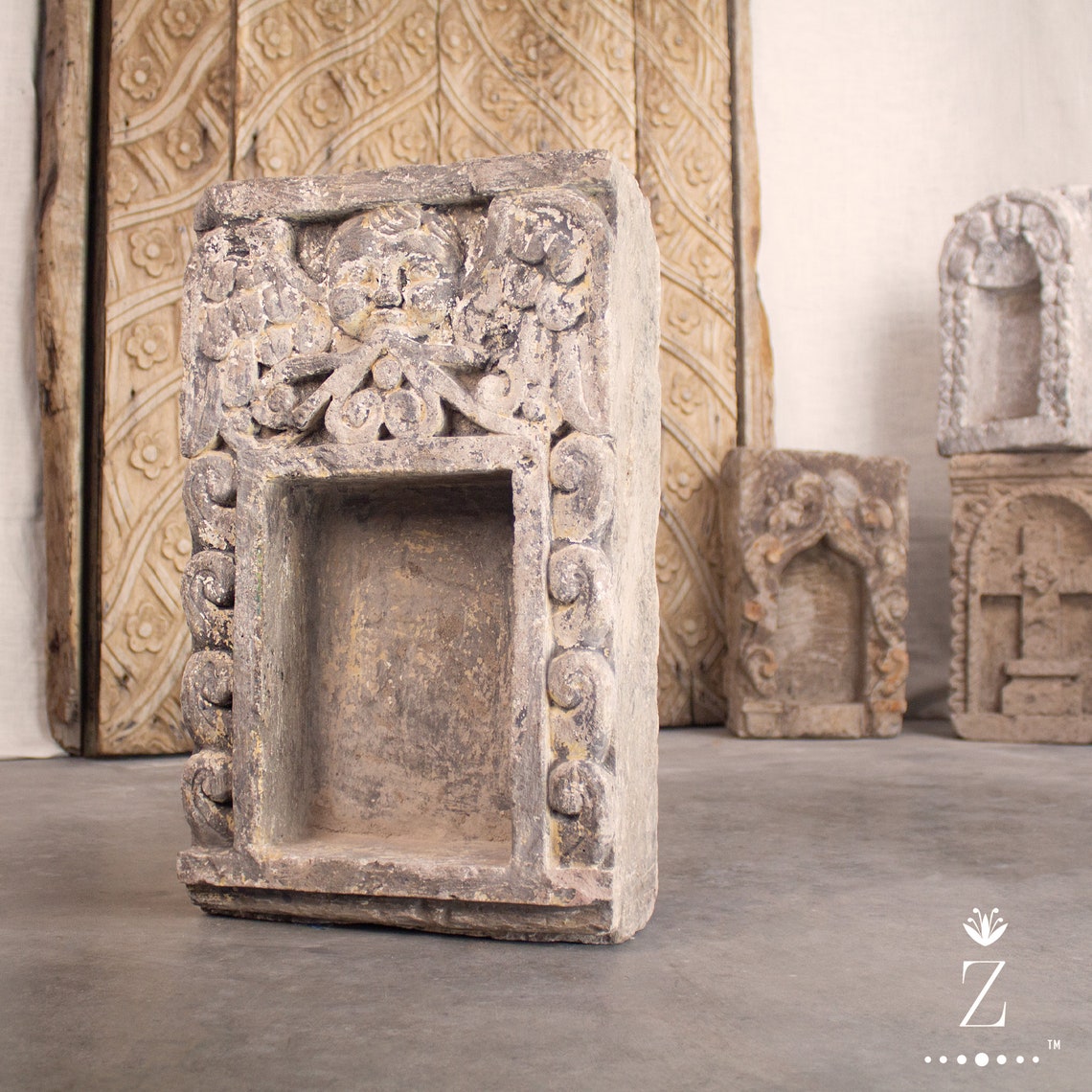 Carved Stone Niche / Mantel - Etsy