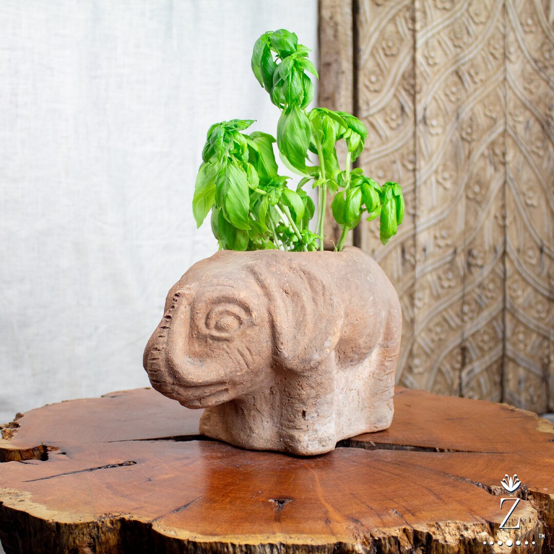 Elephant Pot, Vintage Terracotta Planter - Etsy