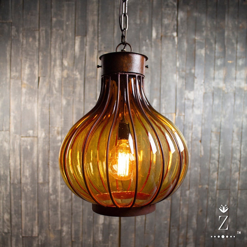 Pera Pendant Light | Amber - Etsy