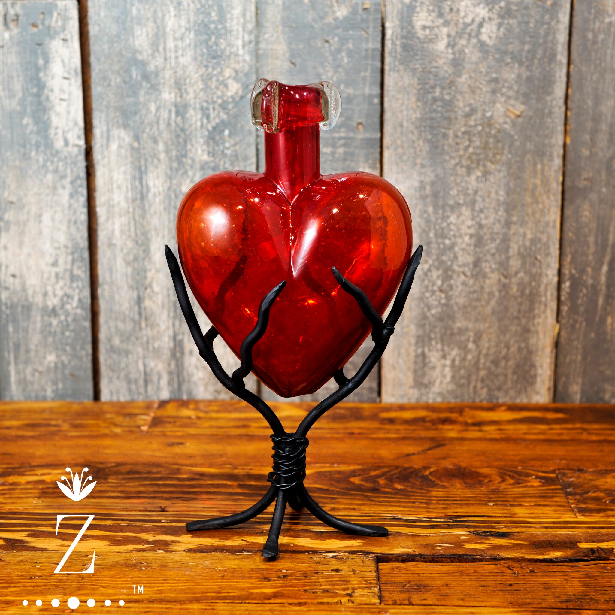 Divine Glass Heart Red | Etsy