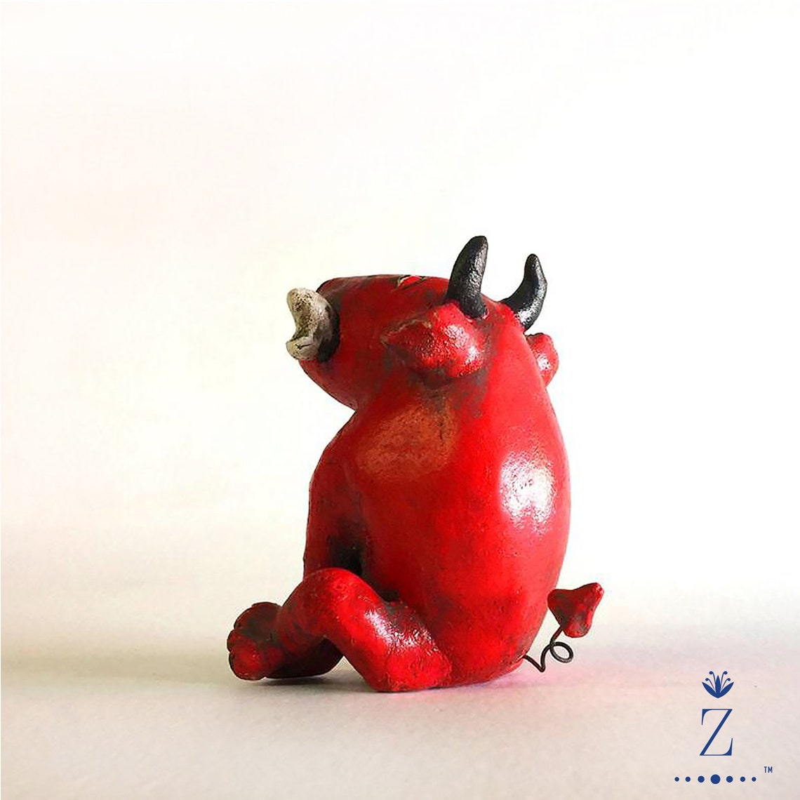 Red Devil Dog Sculpture - Etsy