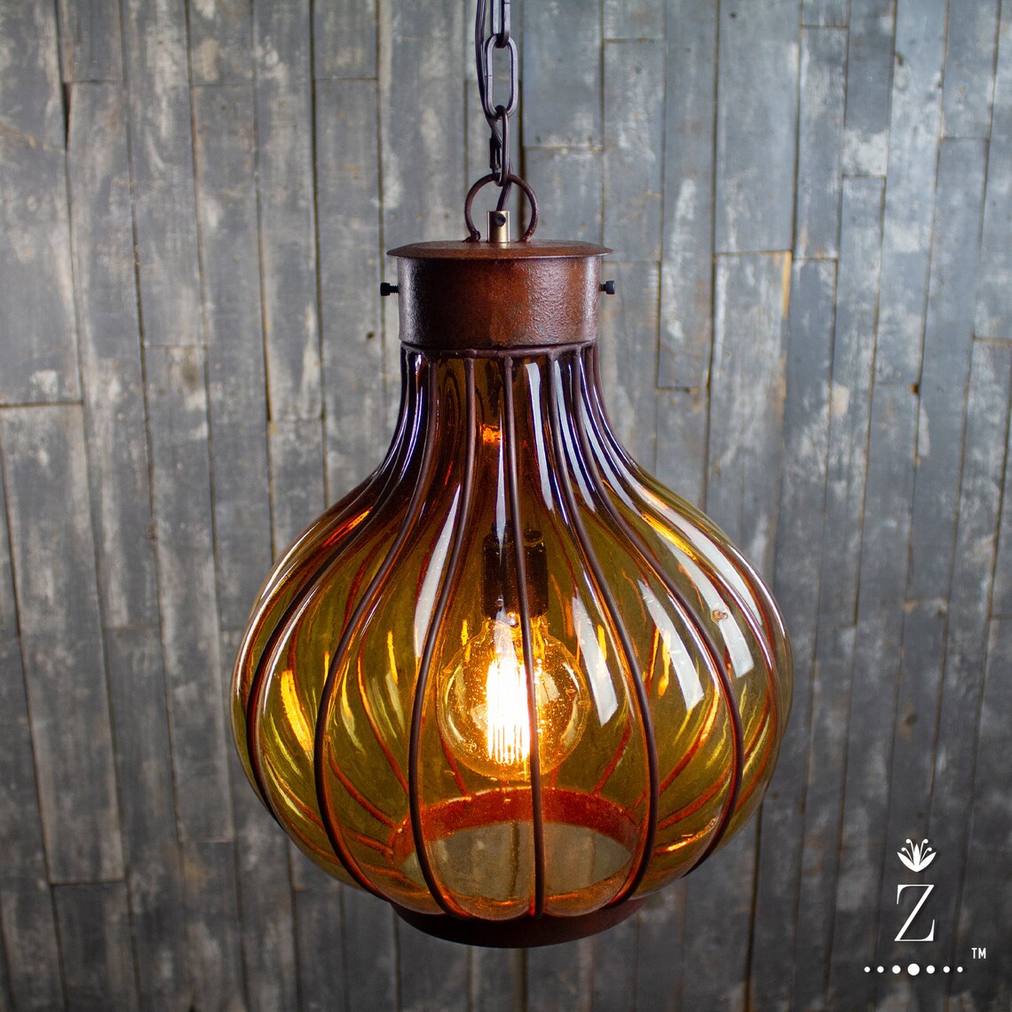 Pera Pendant Light | Amber - Etsy