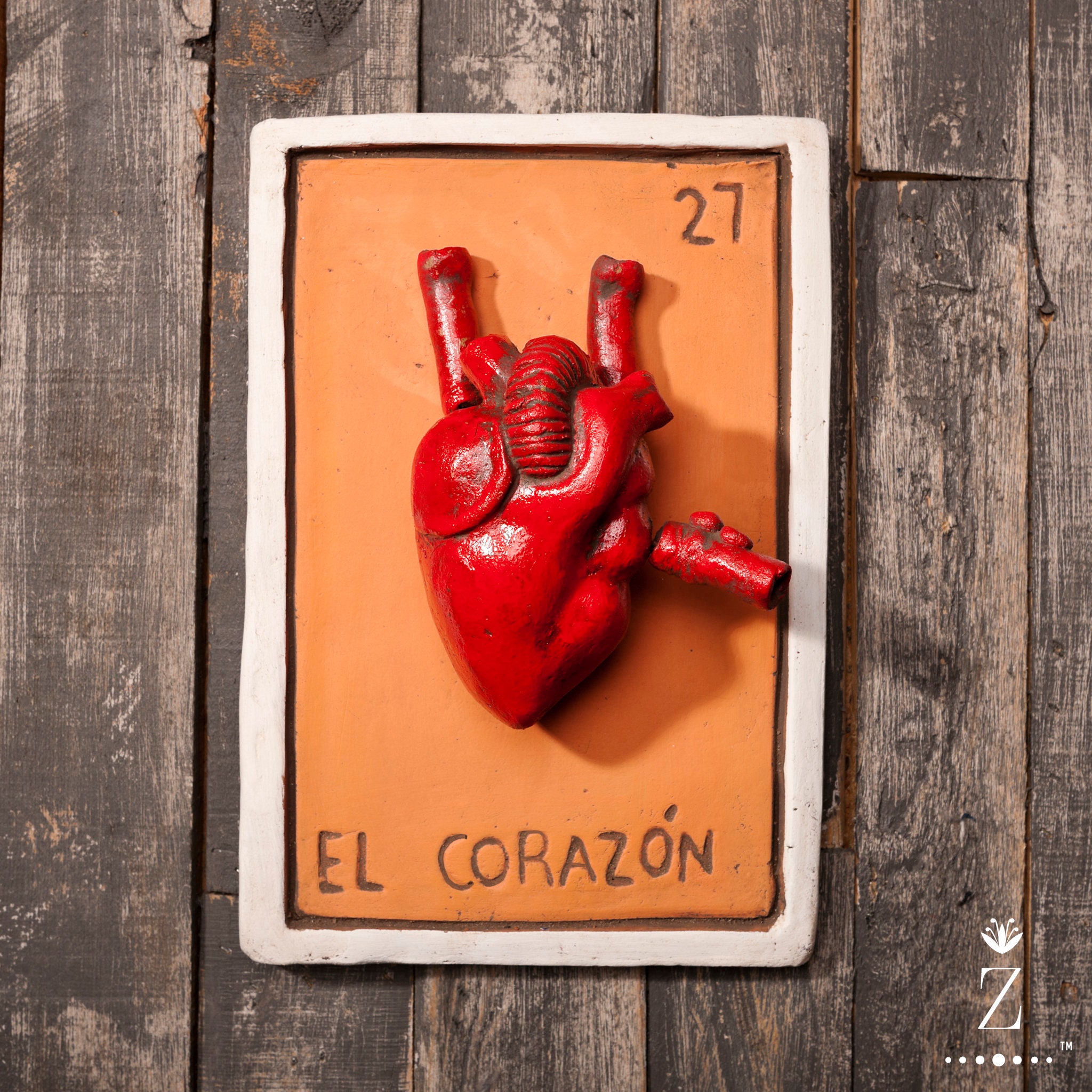 Giant Loteria Card El Corazon #27, Large Sculptural Wall Art. - Etsy