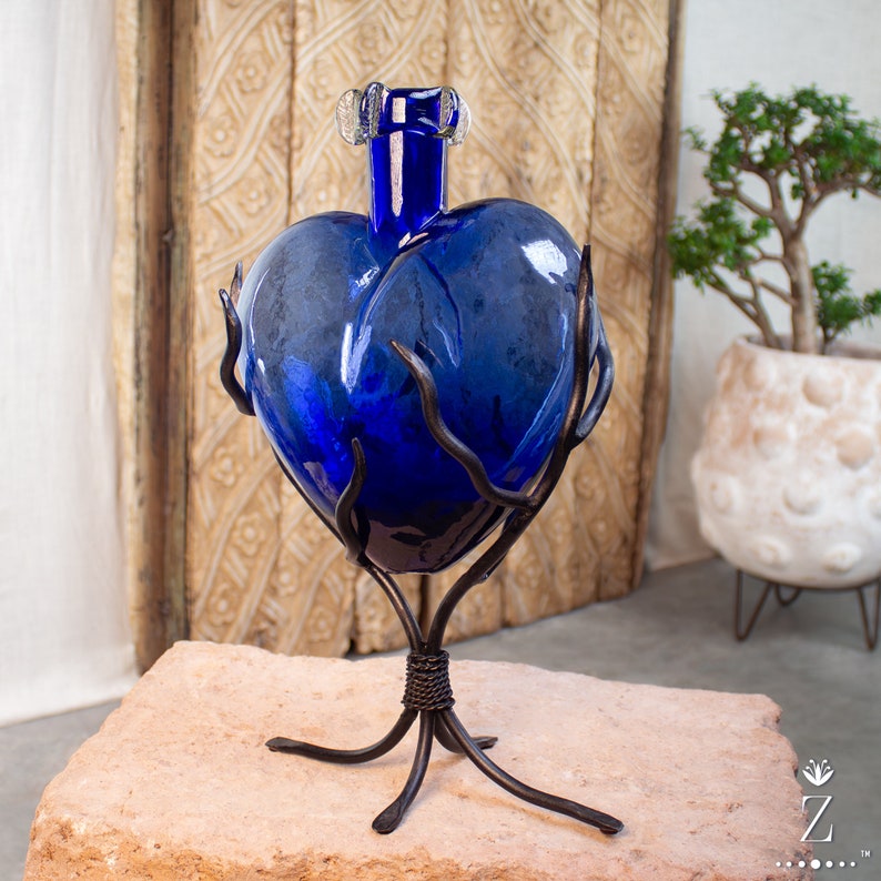 Divine Glass Heart | Cobalt Blue - Etsy