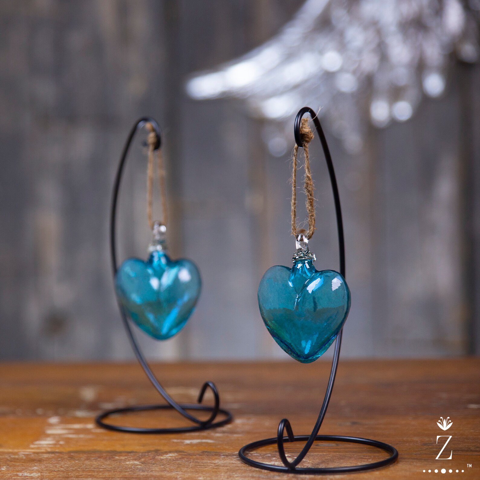 Ornamental Glass Heart With Stand. Standard Glass Colors - Etsy