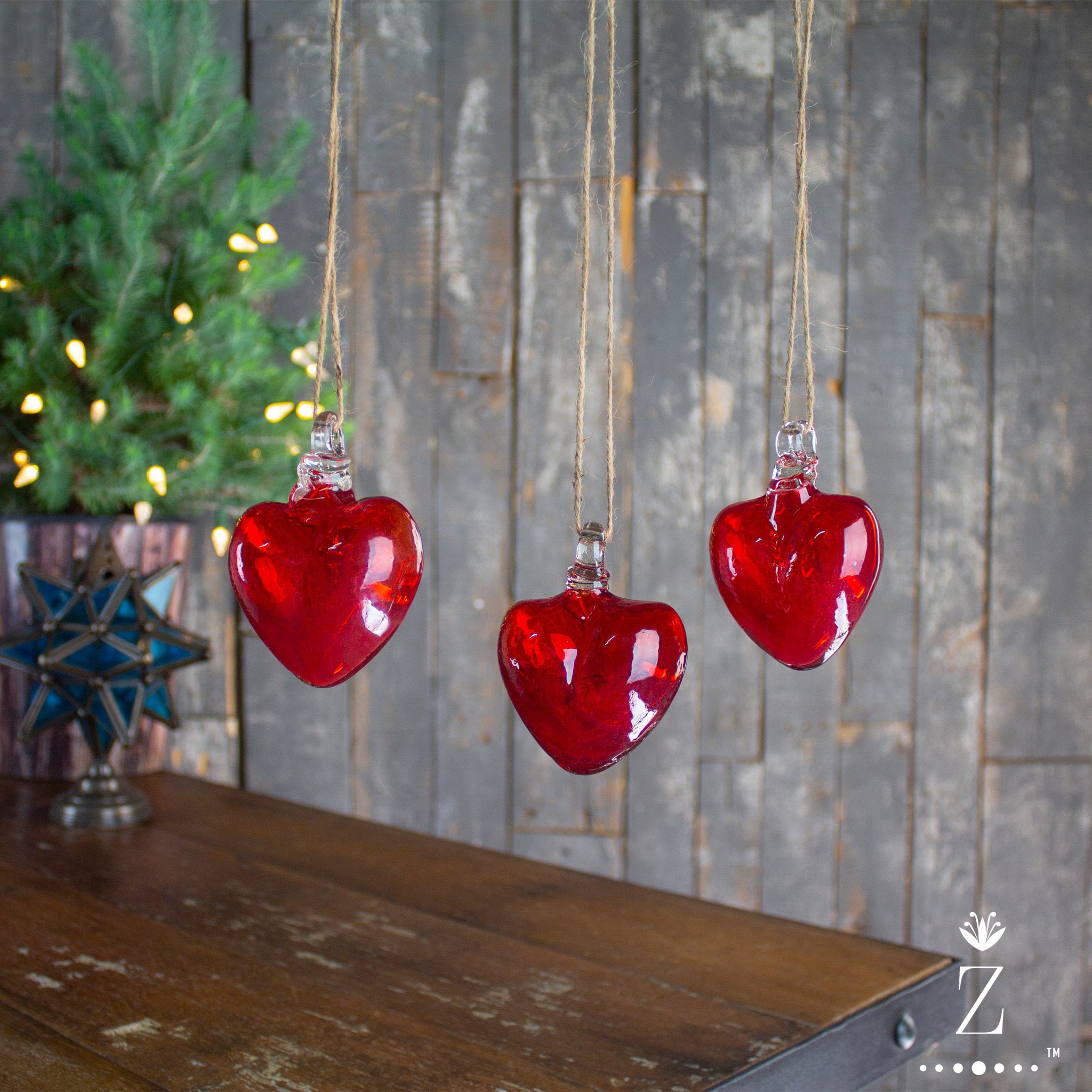 Ornamental Glass Heart Red. Hanging Glass Heart Small - Etsy