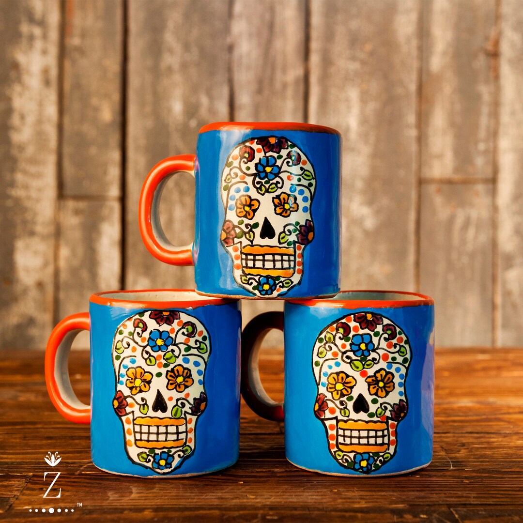 Sugar Skull Mugs - Etsy