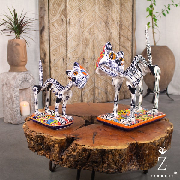 Day of the Dead Cat Statue - Etsy