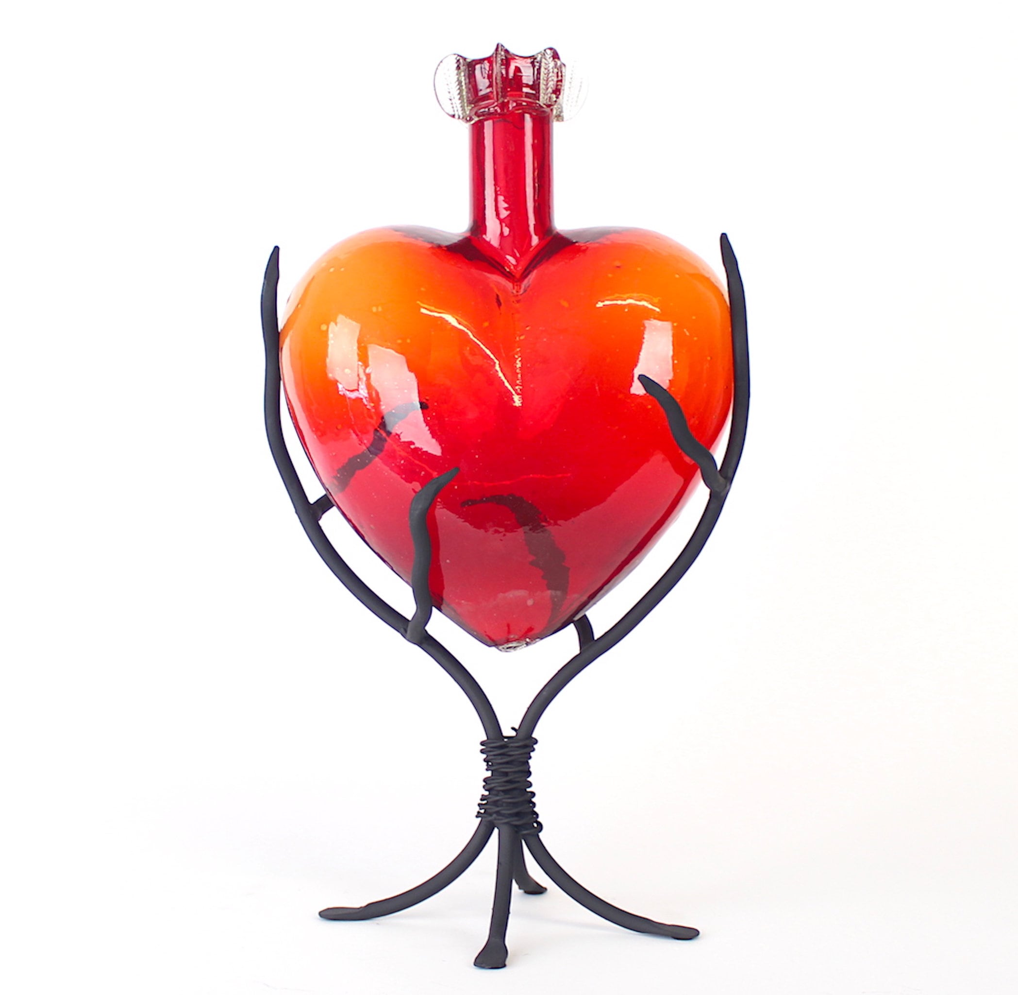 Divine Glass Heart | Red - Etsy