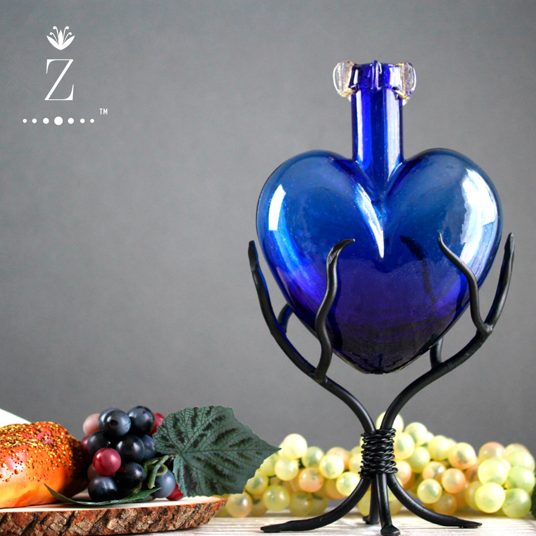 Divine Glass Heart | Cobalt Blue - Etsy