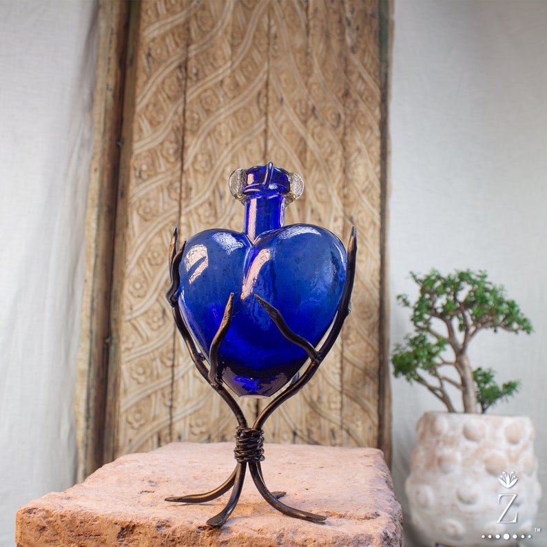 Divine Glass Heart | Cobalt Blue - Etsy