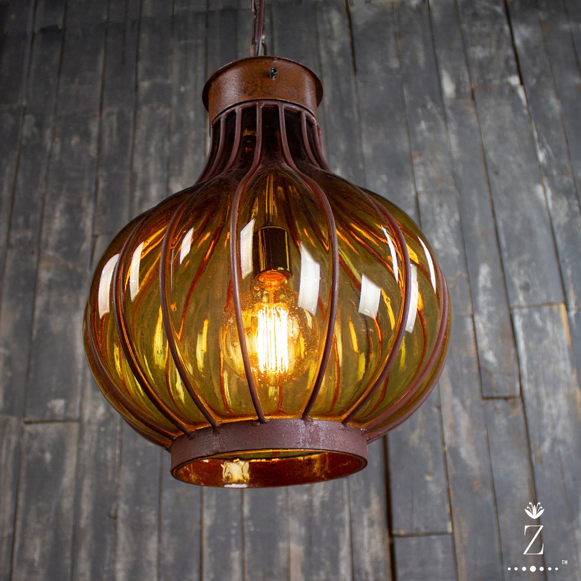 Pera Pendant Light | Amber - Etsy