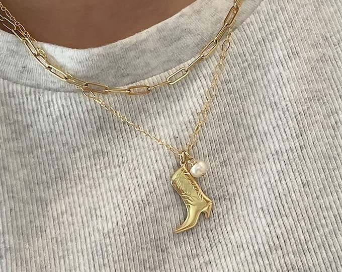 Cowgirl Necklace Cowgirl Boots Necklace Coastal Cowgirl Aesthetic ...