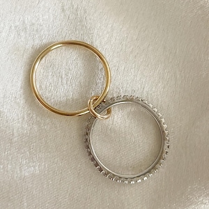 14k Gold Filled Multi Ring Set – Two Tone Multi Band Rings With Jump ...