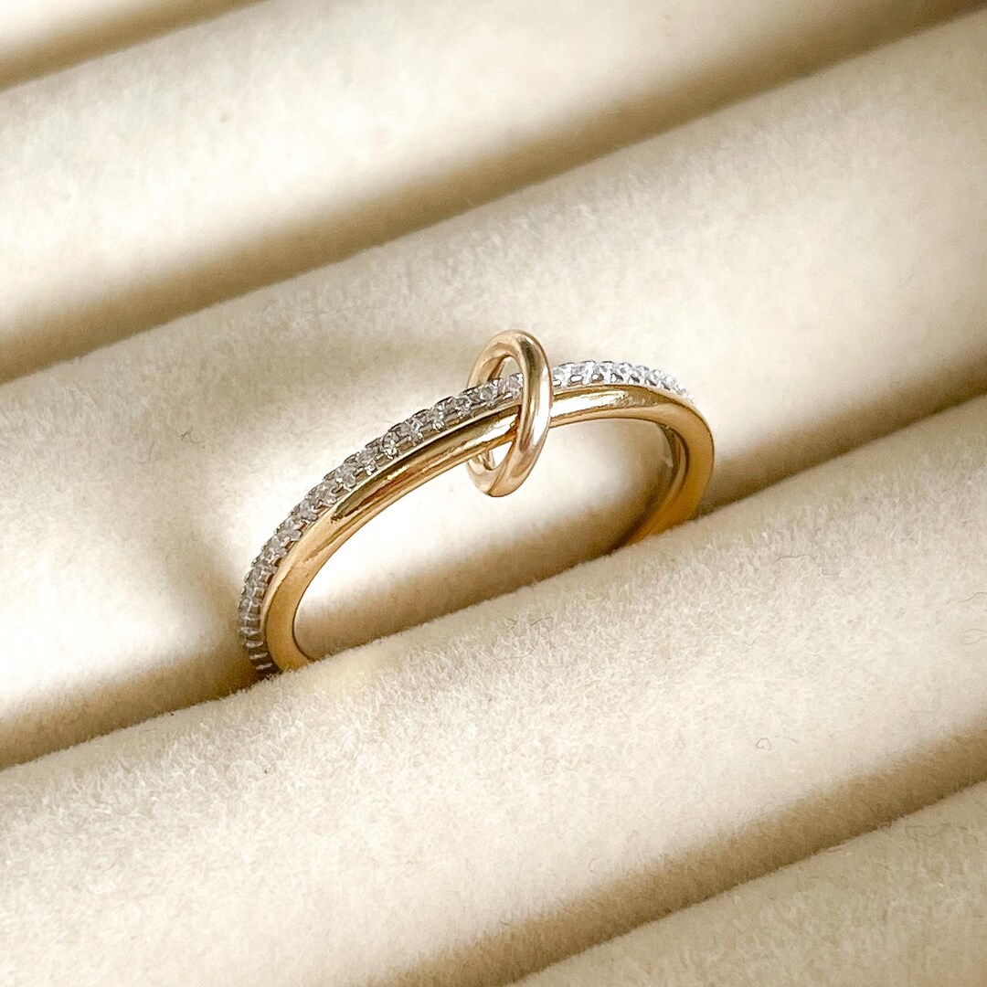 14k Gold Filled Multi Ring Set – Two Tone Multi Band Rings With Jump ...