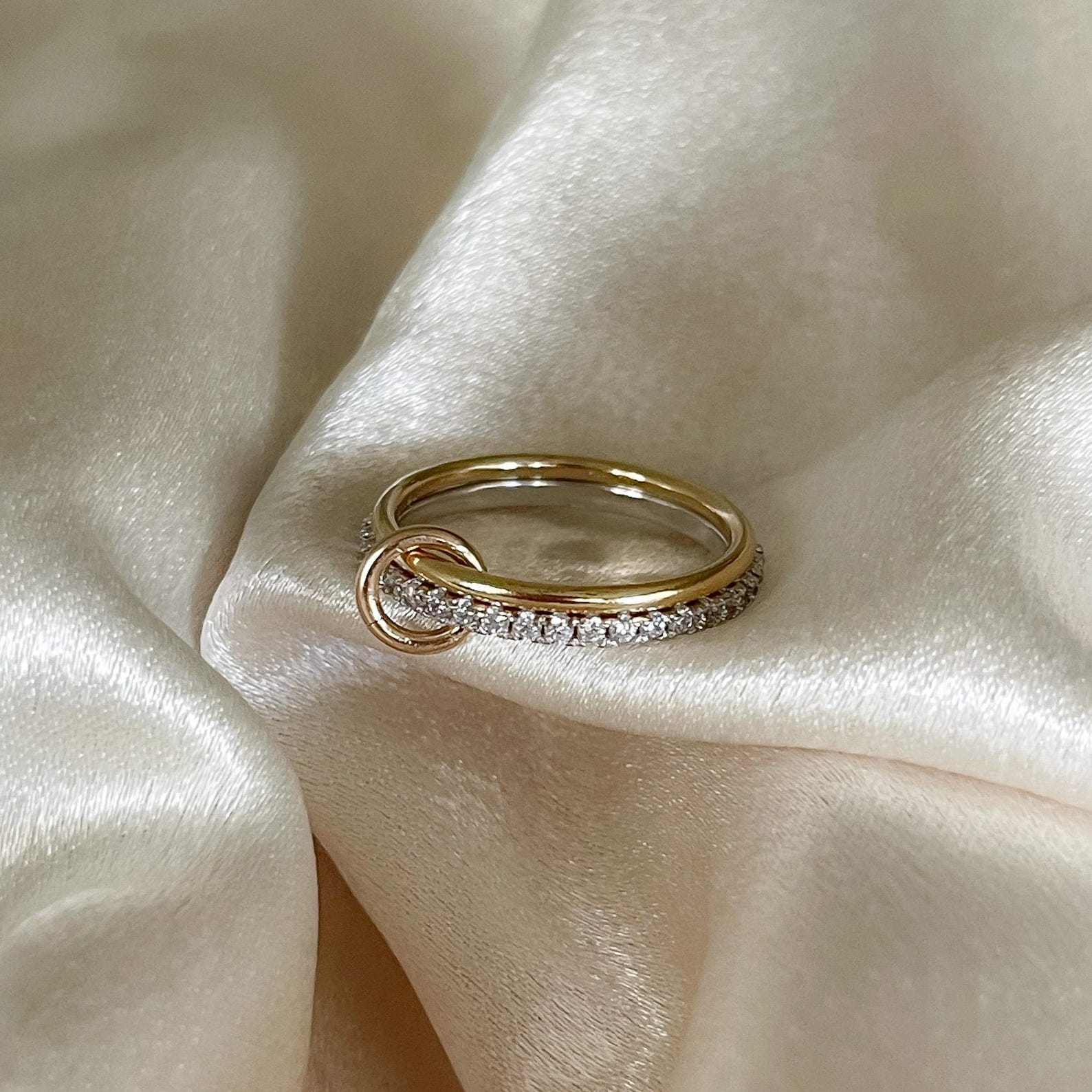 14k Gold Filled Multi Ring Set – Two Tone Multi Band Rings With Jump ...