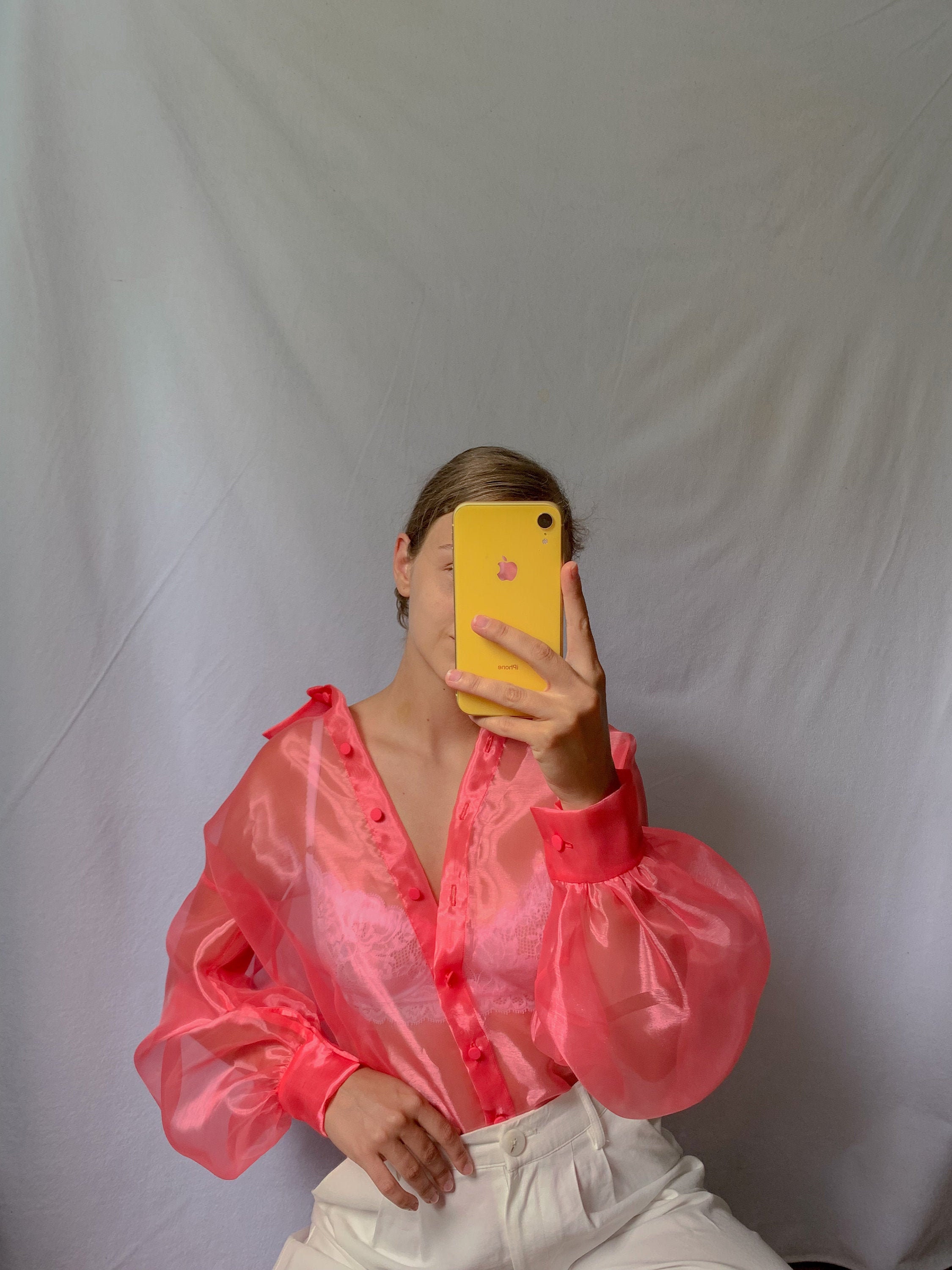 Pirate Blouse Woman, Transparent Organza Blouse, Sheer Blouse ...