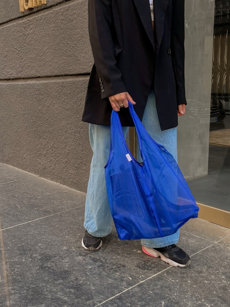 Blue Tote Bag Aesthetic, Duffle Bag Produce Bags, Eco Friendly Bag ...