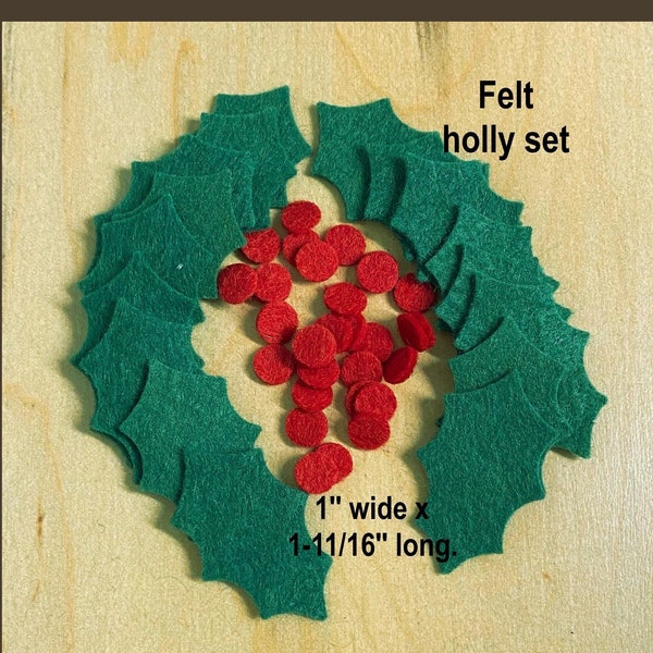 Felt Holly - Etsy