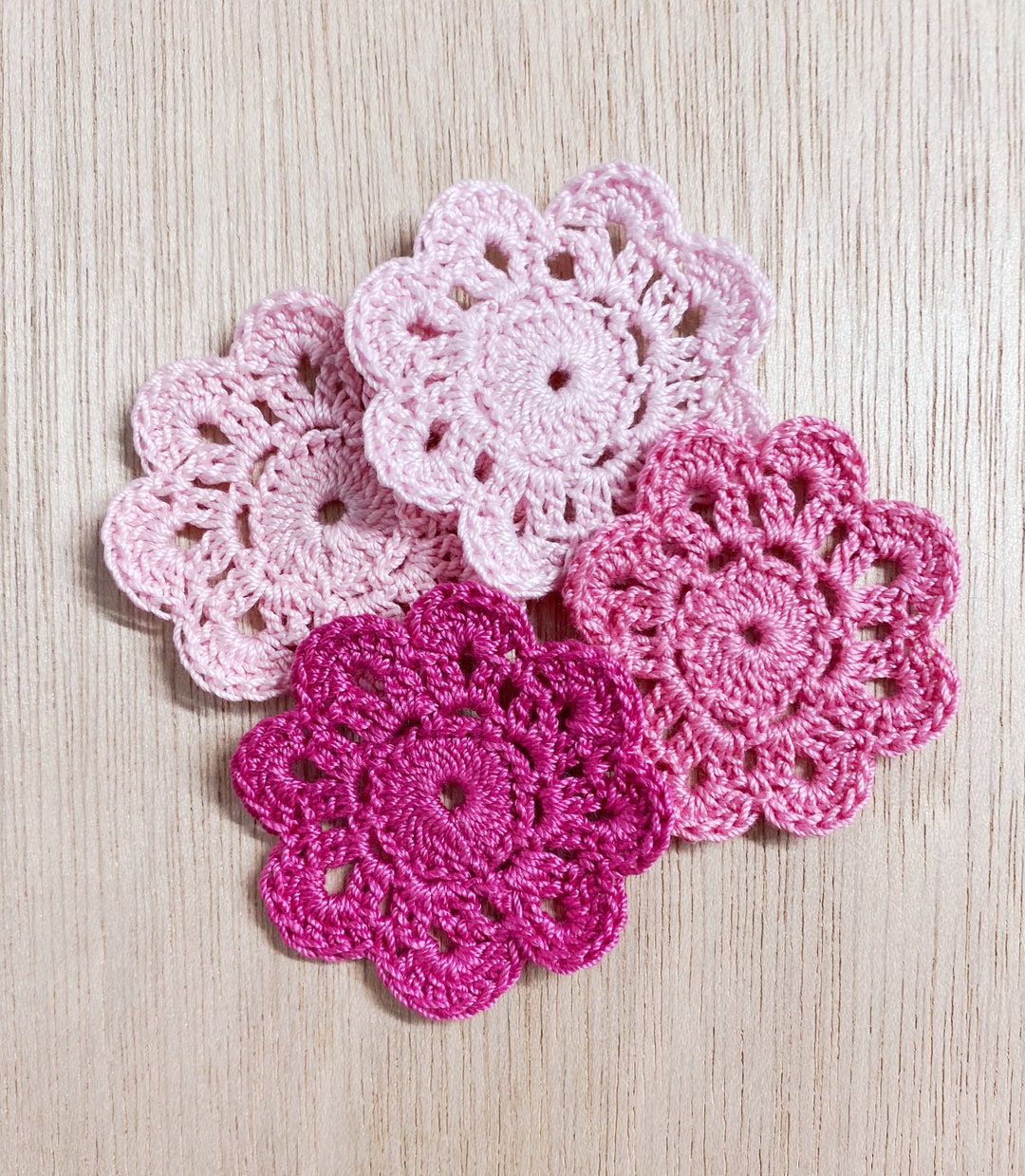 Pink Doily, Pink Round Doily, 5 Pieces, NOT Spool Doilies, Crochet ...